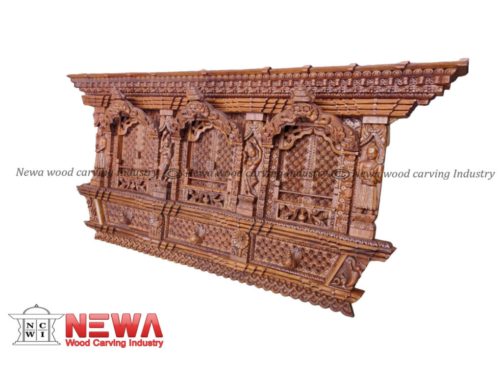 Triple Tolan Eye Window, Hand Carved Wooden, Wall Hanging - Newa Wood ...